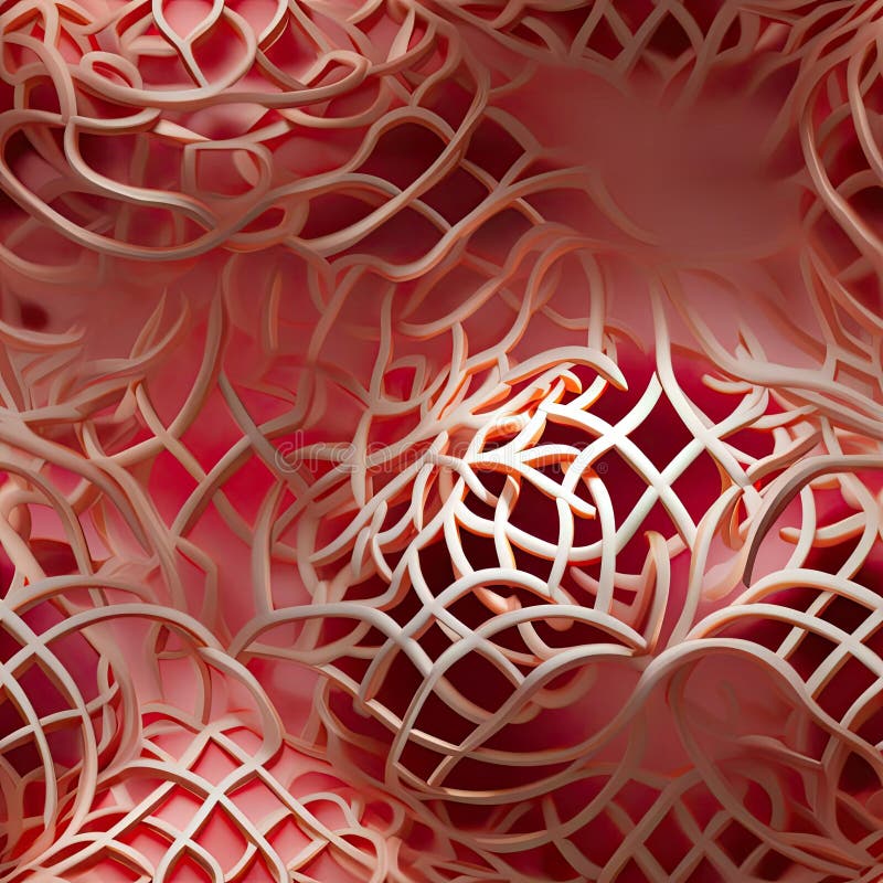 Close Up of Red Pattern with Intricate Strands (tiled) Stock ...