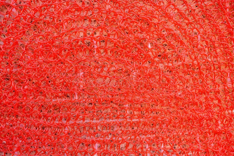 Close Up Red Plastic Line Decoration on Wall. Stock Photo - Image of ...