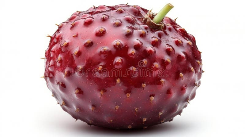 Close-up Shot of a Red Prickly Fruit with Spiked Texture Stock ...