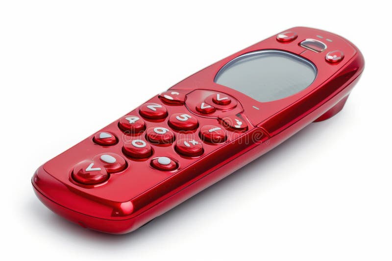 Close-up of a Red Remote Control, Showcasing Buttons and Sleek Design ...