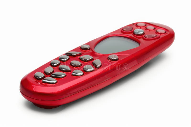 Close-up of a Red Remote Control, Showcasing Buttons and Sleek Design ...