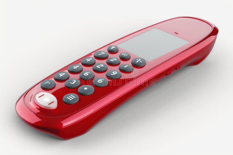 Close-up of a Red Remote Control, Showcasing Buttons and Sleek Design ...