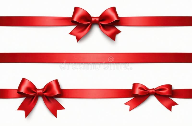 Close Up of Red Ribbons at 29-12-2024 Stock Illustration - Illustration ...