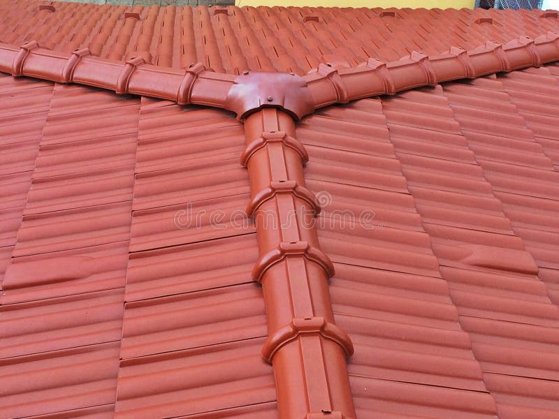 Close Up of Red Roof Texture Stock Photo - Image of closeup ...