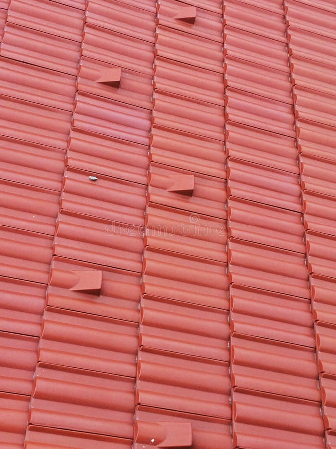 Close Up of Red Roof Texture Stock Image - Image of modern, line: 69046573