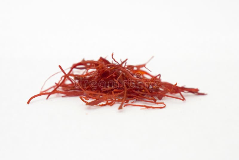 Close up of red saffron. stock photo. Image of aromatic - 138821762