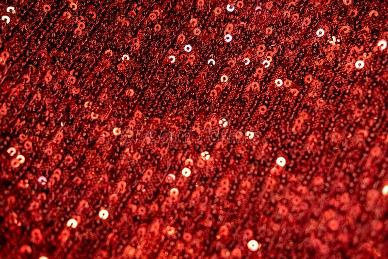 Red Sequins Background or Texture. Sparkling Sequined Textile Stock ...