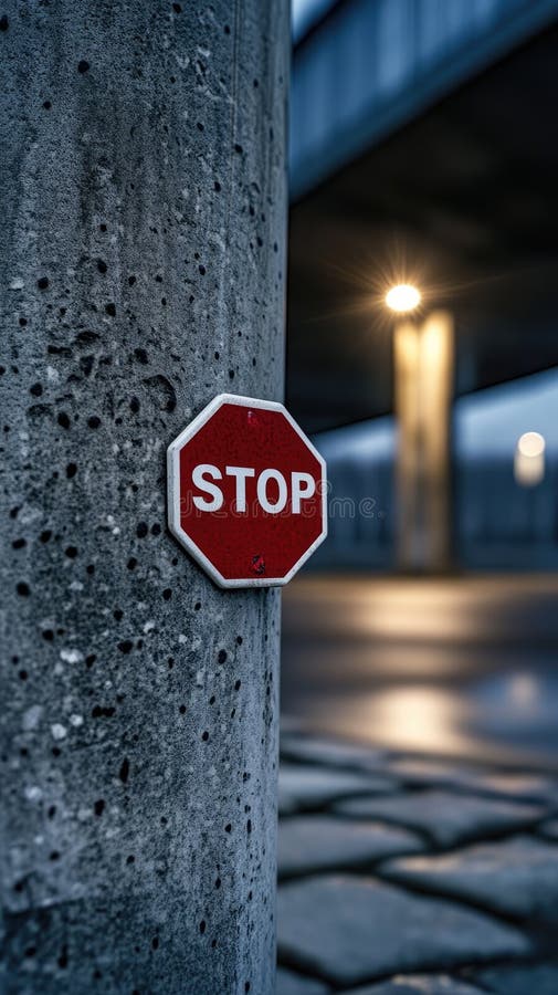 Close-up of a Red Stop Button Prominently Displaying STOP, Situated on ...