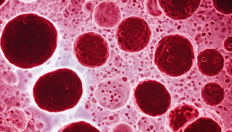A Close Up of a Red Substance with Bubbles Stock Illustration ...