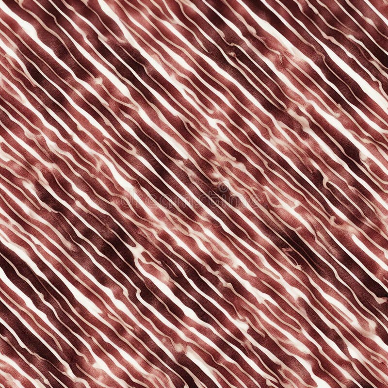 Close Up of a Red Surface a Repeating Strips of Bacon Texture Pattern ...