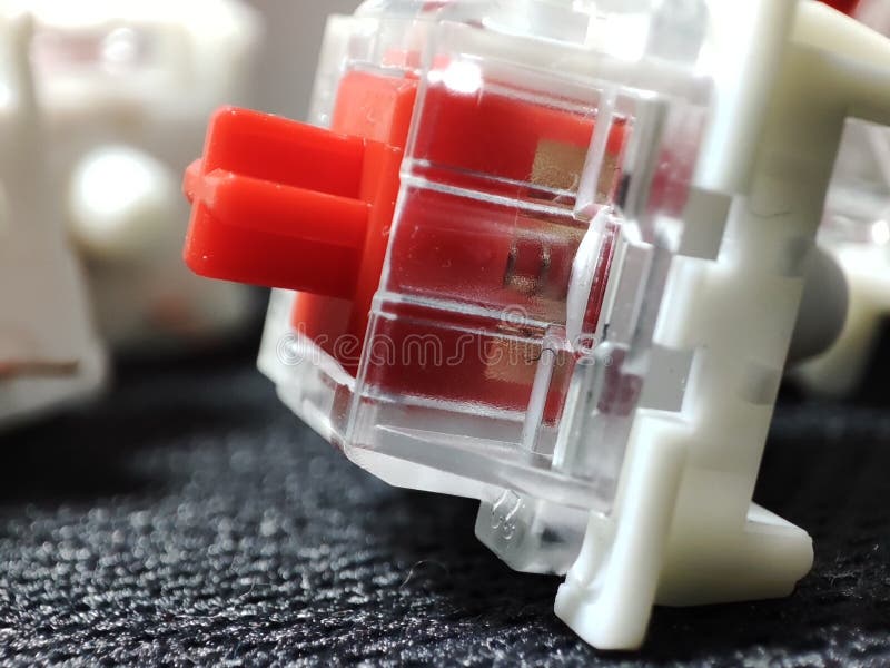 Red Switch Mechanical Keyboard on Textured Background Stock Image ...