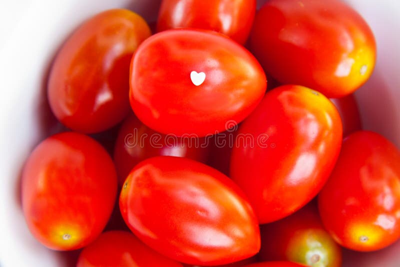 Close up of red tomato stock photo. Image of heart, like - 37152638