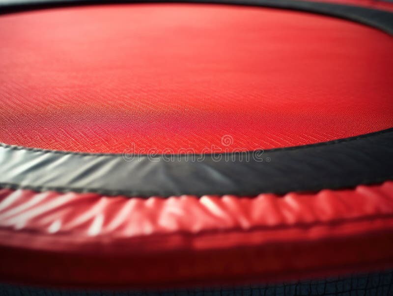 Close-up of a Red Trampoline Surface Stock Image - Image of sport ...