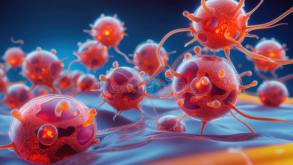Red Spiky Virus Cells Stock Illustrations – 136 Red Spiky Virus Cells ...