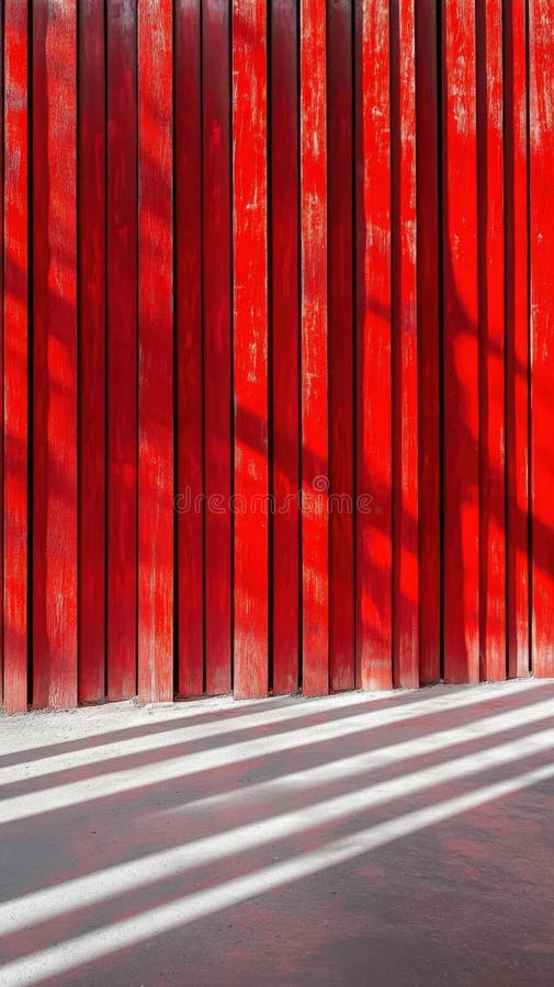 Vertical Slats Wood Wall for Contemporary Studio Room Design Stock ...