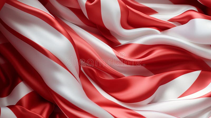 A Close Up of a Red and White Flag Stock Illustration - Illustration of ...
