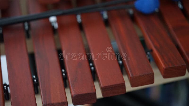 Close-up of red xylophon stock photo. Image of furniture - 209433448