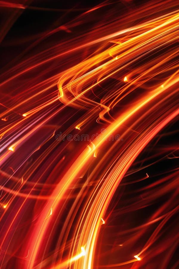 A Close Up of a Red and Yellow Light. Suitable for Technology Concepts ...