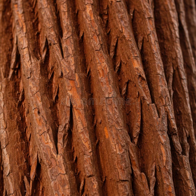Close Up of Reddish Brown Tree Bark Texture Stock Illustration ...