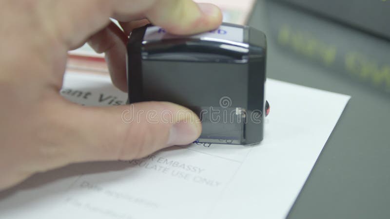 Close Up Rejected Visa Application Document on the Table Stock Video ...