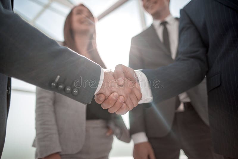 Close Up.reliable Handshake of Business Partners Stock Image - Image of ...
