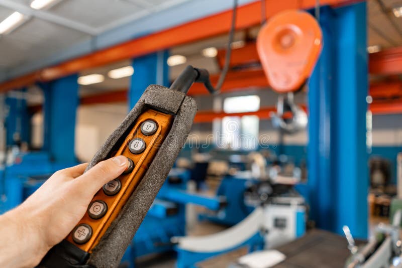 Close Up Remote Control Switch for Overhead Crane in Manufacture ...