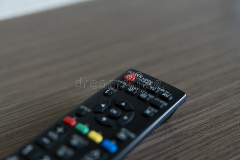Close Up on a Remote Controler on a Table. Stock Image - Image of ...