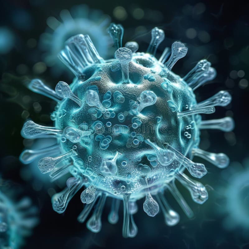 Microscopic Bacteria Particle Isolated White Background Stock Photos ...