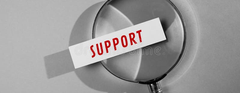 Close Up Representation of Support Concept Idea Stock Image - Image of ...