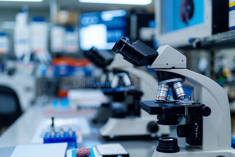 Research Microscopes Stock Illustrations – 722 Research Microscopes ...