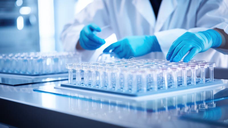 Close Up of Researchers Working with Samples AI Generated Stock ...