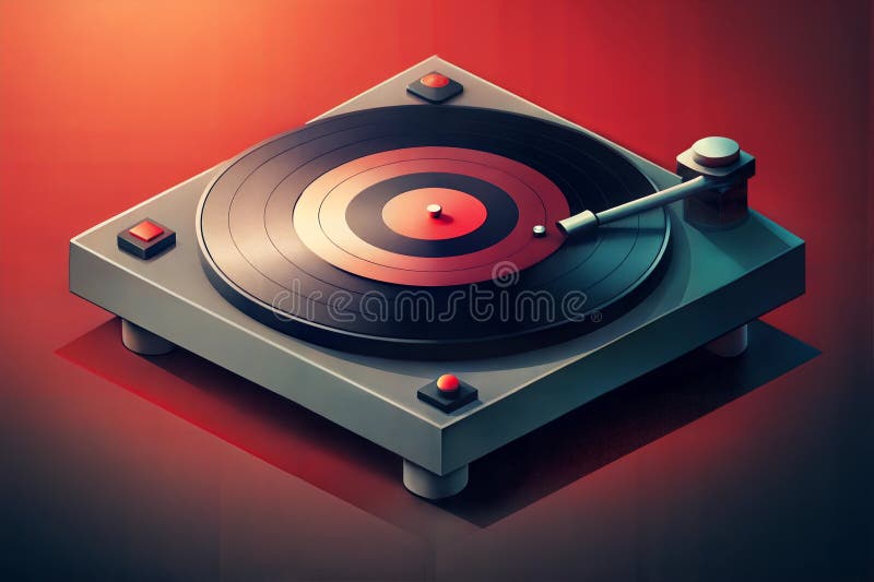 Close-up of a Retro DJ Turntable with Vinyl Record Spinning and Classic ...