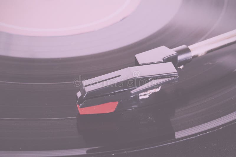 Close Up of a Retro Record Player Vintage Retro Filter. Stock Image ...