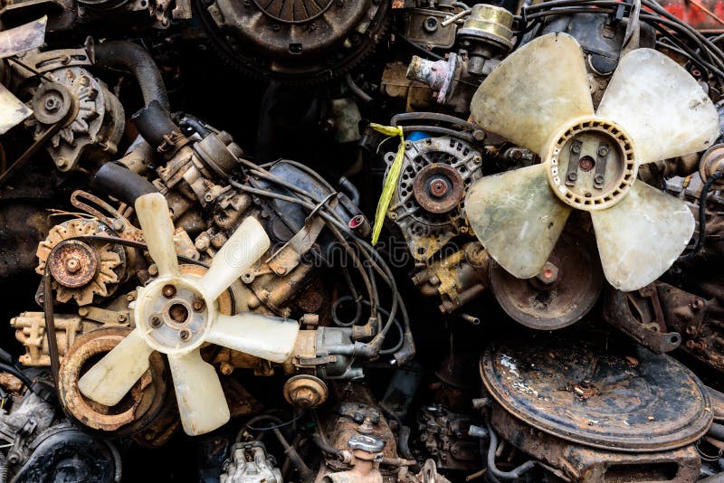 Close Up of Reused Car Equipments Stock Image - Image of chrome, racing ...