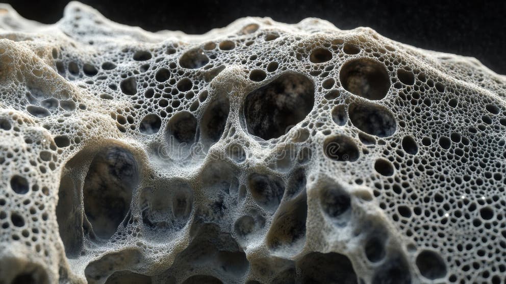 Dense Layer of Microbes Showcasing Unique Structures in a Close Up View ...