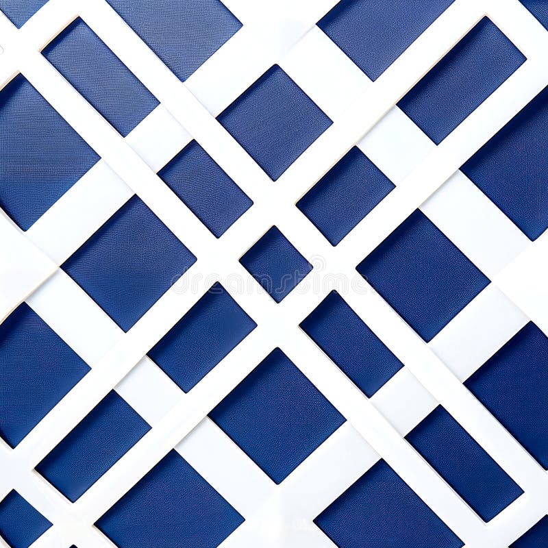 This Close-up Reveals Intricate Blue and White Geometric Patterns ...