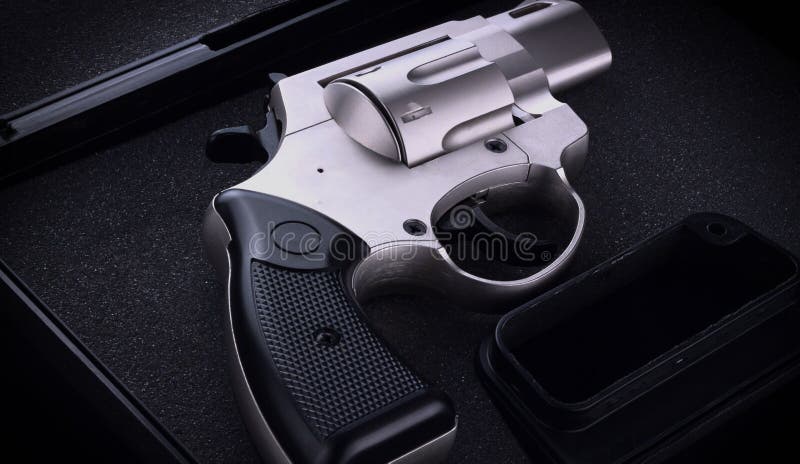 Close up revolver stock image. Image of handgun, security - 99310465