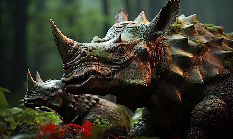 Close Up of Rhino in Forest Stock Photo - Image of africa, grass: 344612762