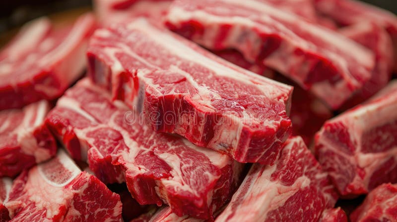 Close-up of Rib Bones Stack Stock Image - Image of goulash ...