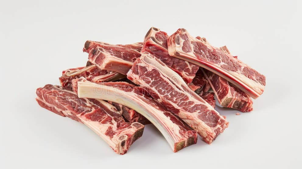Close-up of Rib Bones Stack Stock Photo - Image of butcher, buffalo ...