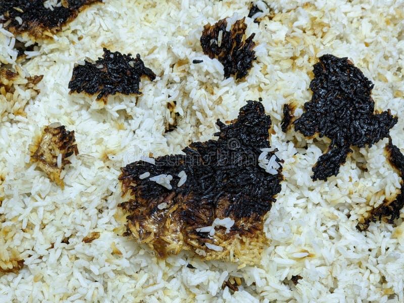 Close-up of Rice Crust Texture Stock Image - Image of dish, meat: 260562929