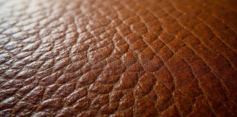 Close Up of Rich Brown Leather Texture, Natural Grain Visible ...