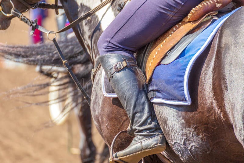 A Close-up of the Rider`s Body Stock Image - Image of male, boot: 192144063