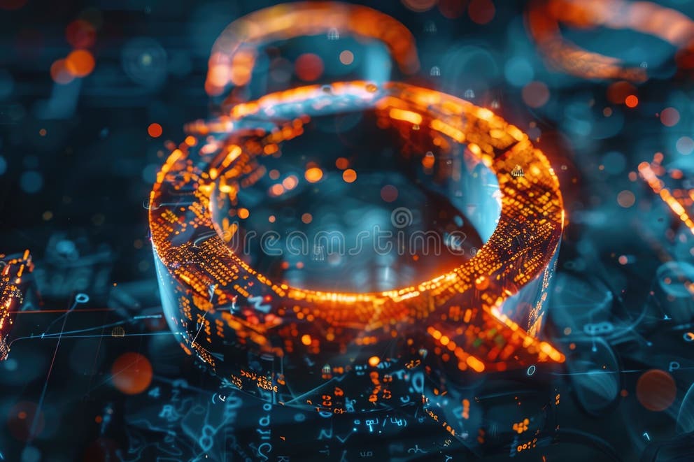 Close-up of a Ring on a Circuit Board. Suitable for Technology Concept ...