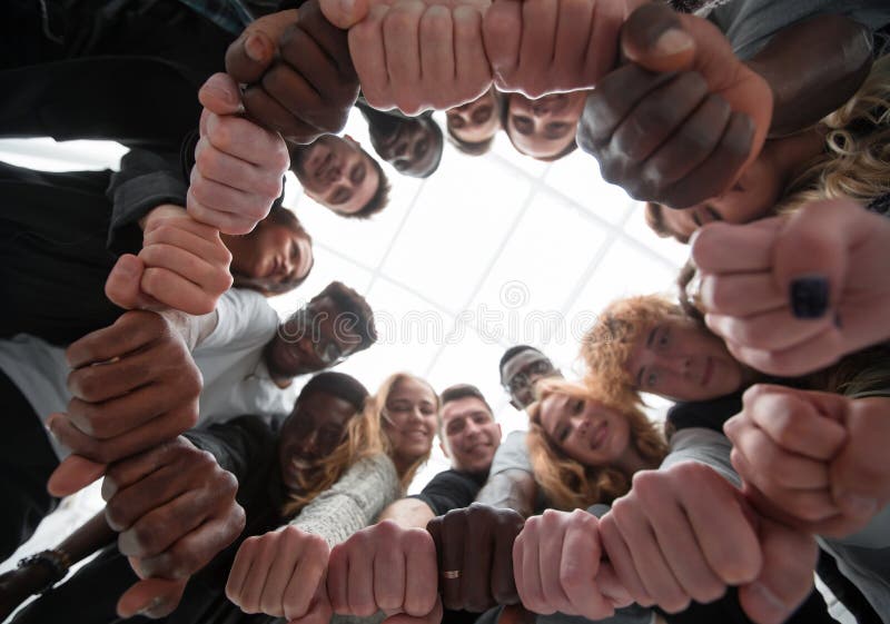 Close Up . Ring of Hands As a Concept of Unity Stock Photo - Image of ...