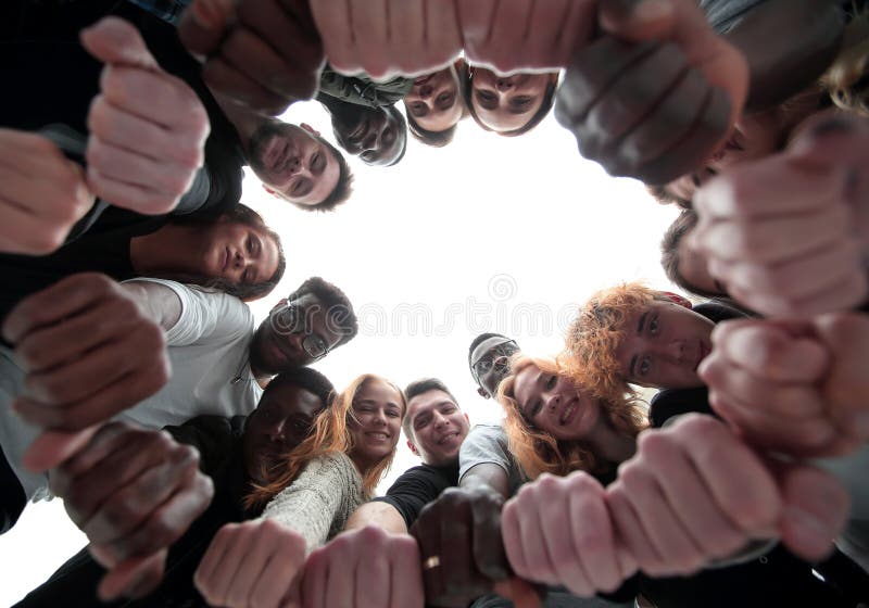 Close Up . Ring of Hands As a Concept of Unity Stock Photo - Image of ...