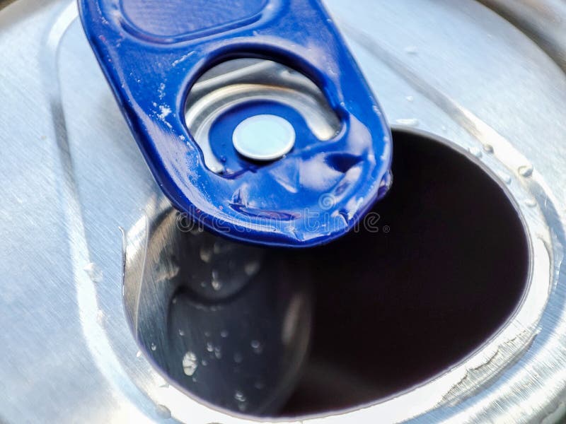 Close Up Ring Pull Tab Aluminum of Cans. Close Up of Aluminum Can on a ...