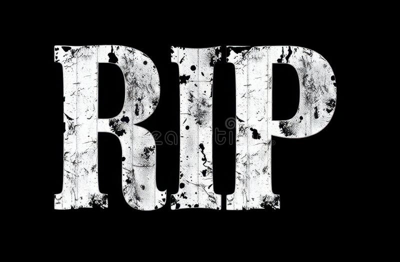 Close Up of a RIP Sign at 5-1-2025 Stock Illustration - Illustration of ...