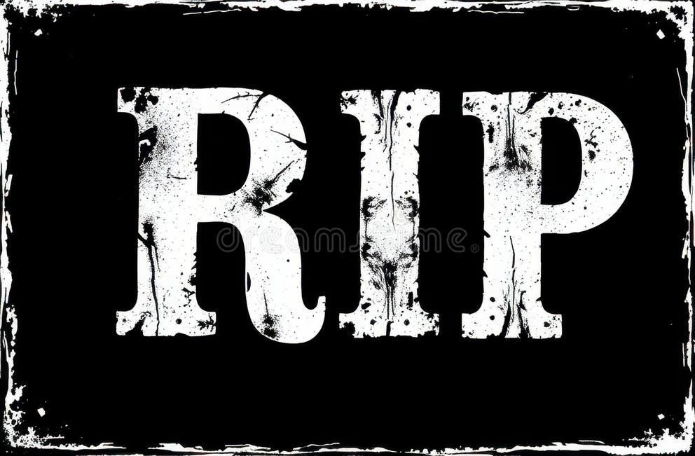 Close Up of a RIP Sign at 5-1-2025 Stock Illustration - Illustration of ...