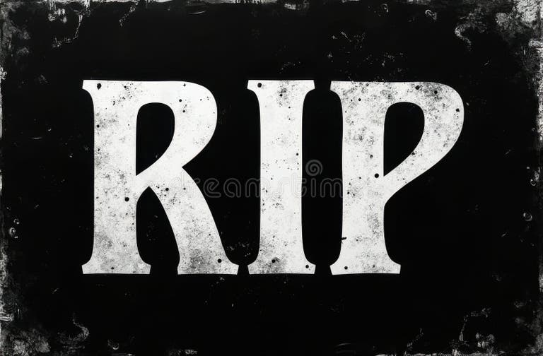 Close Up of a RIP Sign at 5-1-2025 Stock Illustration - Illustration of ...
